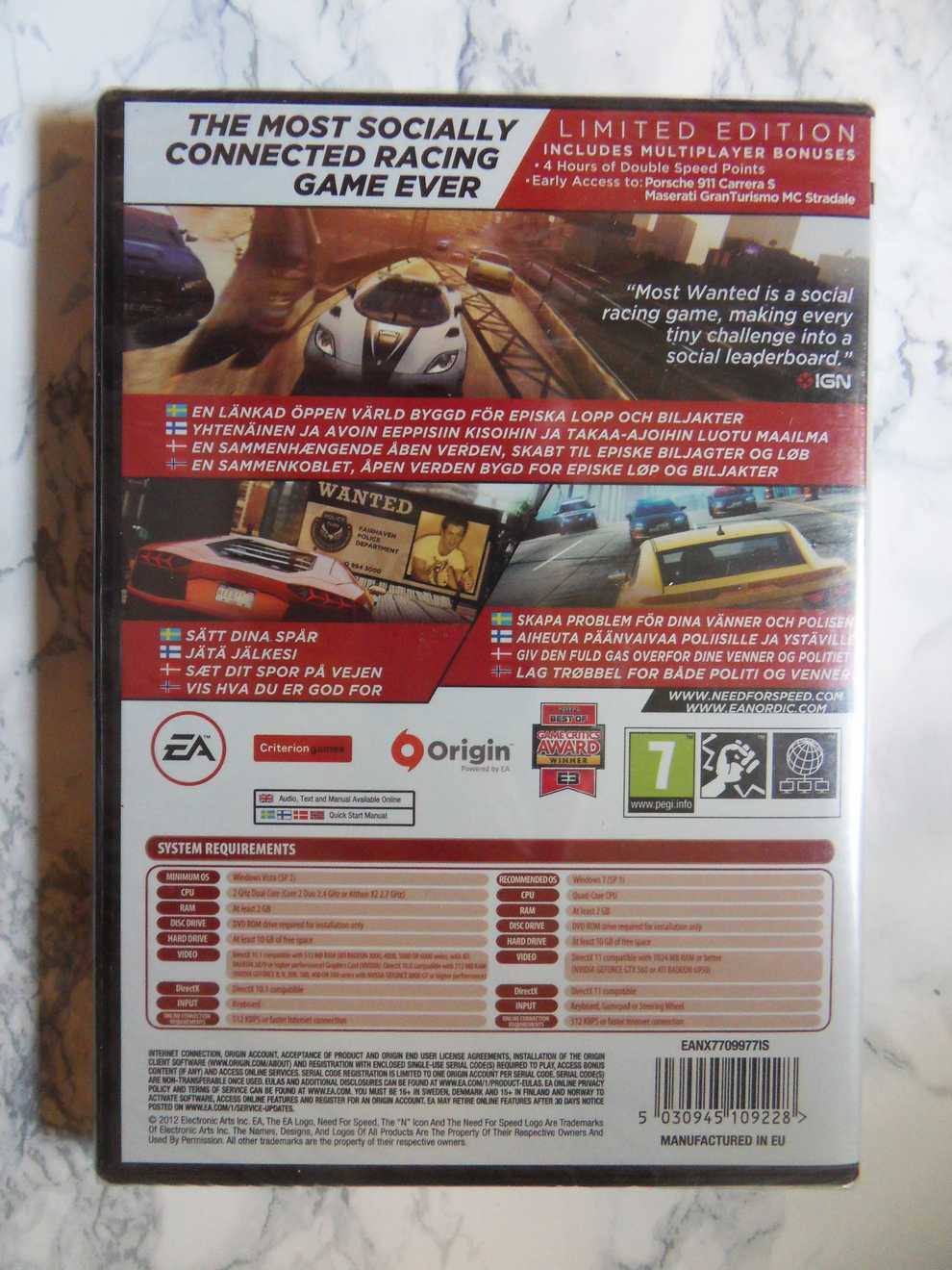 Need For Speed, Most Wanted, Limited Edition (PC) (UUSI MUOVEISSA) – Antikvariaatti-Divari ja 3D ...